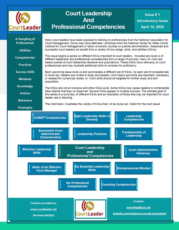 Court Leadership and Professional Competencies – Introductory Issue ...