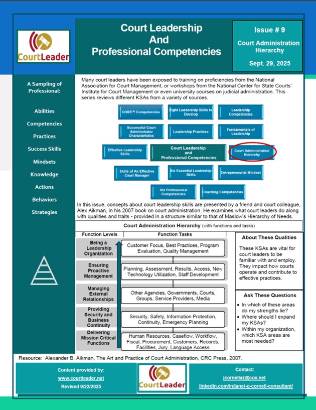 Court Leadership and Professional Competencies, Issue #9 – Court ...